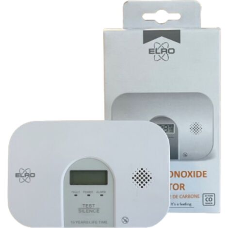 Détecteur de monoxyde de carbone avec écran digital ELRO