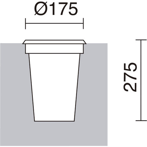 Encastré au sol WALKER IP67 Phase coupée C LED COB 6.50W 850lm(281lm ...