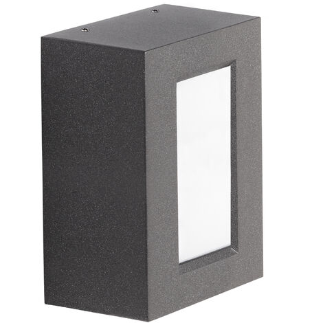 Applique RECTANGLE IP65 LED SMD AC 9W 1160lm CRI80 3000K Anthracite