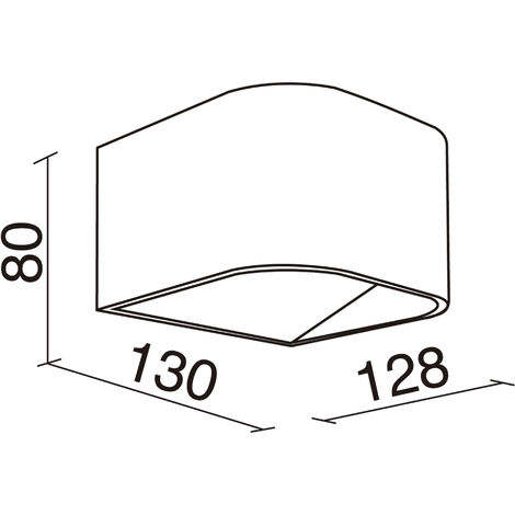 Applique ZENDA IP55 LED COB 6W 466lm CRI80 4000K up-down Gris