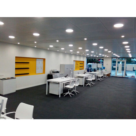 Plafonnier encastré CALYPSO IP44 LED SMD 25W 1996lm CRI83 3000K 120º Blanc