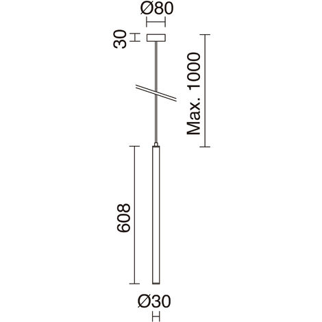 Colgante TANIA LED SMD AC 4W 400lm(215lm) CRI80 3000K Cuivre