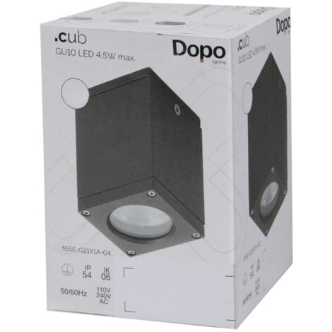 Montage en surface CUB Square IP54 GU10 4.50W Anthracite