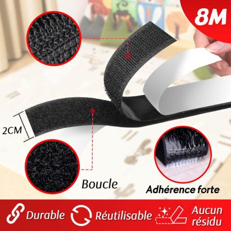 Scratch Autocollant Double Face 8M, Bande Scratch Adhésif Bande ...