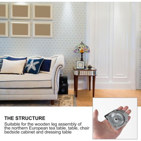 4pcs plaques de montage coudées pour pieds de meubles plaques de ...