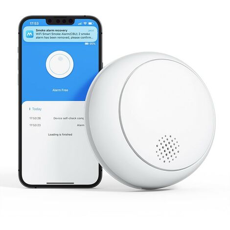 DPZO Détecteur de Fumée Connecté,WiFi Avertisseur de Fumée Intelligent ...