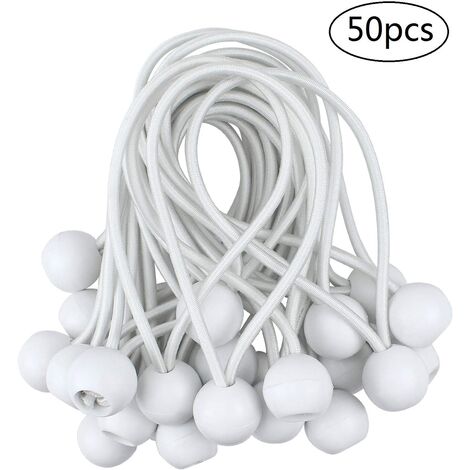 DPZO 50 pcs Élastique Boule Tendeur Bâche Tendeur pour Gazebo Camping ...