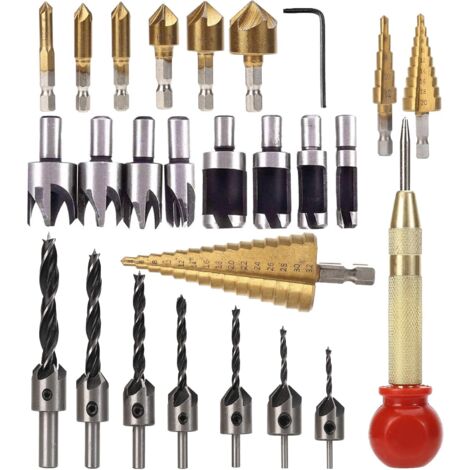 26pcs Ensemble de Forets à Fraiser, Outils de Forage pour Bois ...