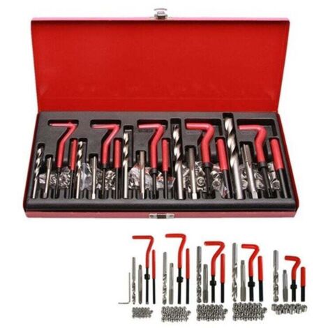 131pcs Kit Réparation Filetage M5 M6 M8 M10 M12 - Rouge