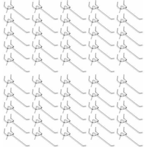 50 Pièces Crochets pour Panneau Perforé,Crochets pour étagères Murales ...