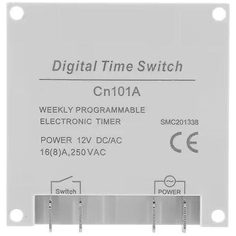 LCD Minuterie Programmateur horaire électrique hebdomadaire Numérique Timer Interrupteur 16A(220V)