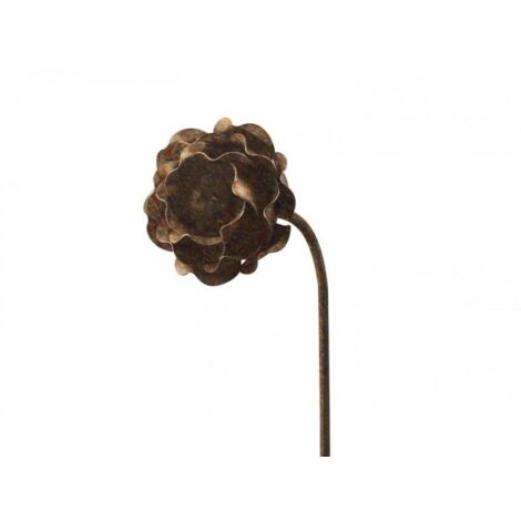 Rose Rusty Metal Flower Stake 3 Pk 92cm Garden Pride