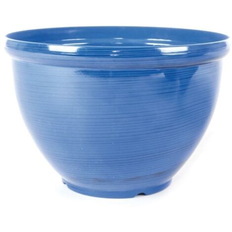 Feather Pot Striped - Blue - 29cm-YF38SBL4