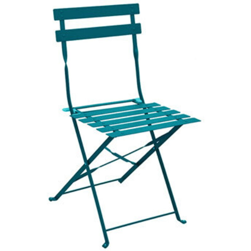 SILLA PLEGABLE ACERO TURQUESA - CHAIPL183