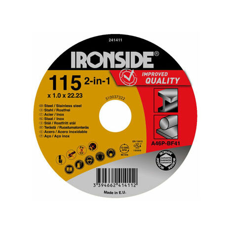 DISCO CORTE ACERO/INOX 125 X 1 X 22 MM - 241418