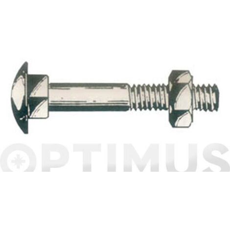 TORNILLO DIN 603 4.6 ZINCADO +TUERCA 6 X 100 - 62320