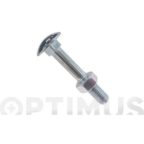 TORNILLO DIN 603 4.6 ZINCADO + TUERCA 12 X 180 - 603/934 M-12X180 ZN