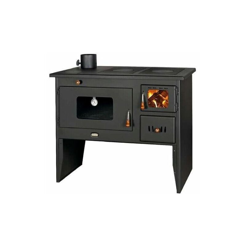 Cuisinière à bois Cheminée Prity 2P50, 16kW Conduit Gauche