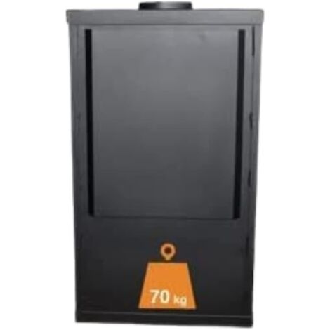 Prity – Poêle à bois avec four 14 kW – Acier – Efficacité 75-80% – Pour ...