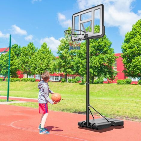 Canestro da basket portatile con ruote, altezza regolabile 230-304 cm ...