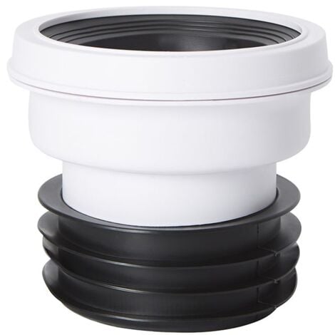 Milano Bathroom Plastic Close Coupled Toilet WC Pan Straight Connector