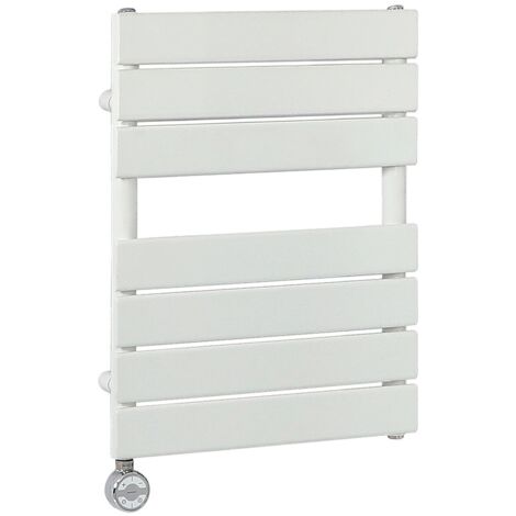 Milano Lustro Electric White Flat Panel Heated Towel Rail Radiator with ...