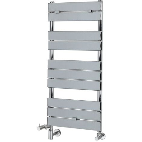 Milano Lustro Chrome Flat Panel Dual Fuel Electric Heated Towel Rail ...