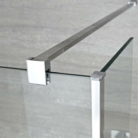 Milano Portland 1400mm Chrome Recessed Walk In Wet Room Shower ...