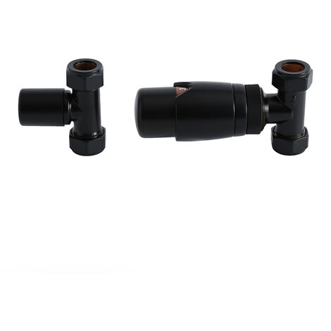 Milano Thermostatic Straight Heated Towel Rail Radiator Valve TRV and ...