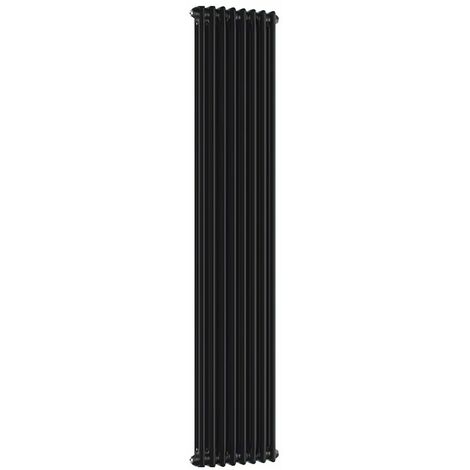 Milano Windsor Black Cast Iron Style Vertical Double Column Radiator ...