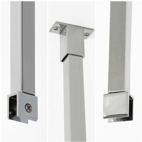 Milano Portland 820mm Ceiling Mounted Wet Room Shower Enclosure Screen ...