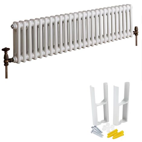 Milano Windsor - Traditional White Cast Iron Style Horizontal Double ...