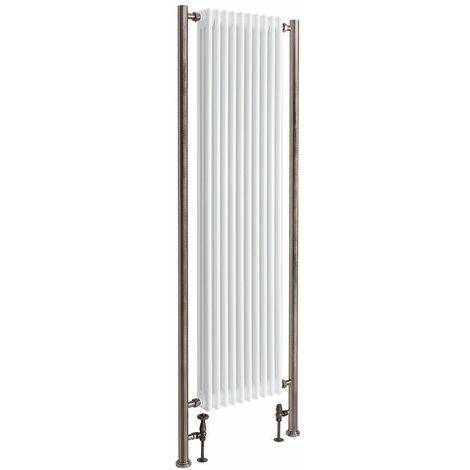 Milano Windsor - White Traditional Vertical Triple Column Cast Iron ...