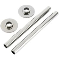 Milano - Modern Chrome Heated Towel Rail or Radiator Pipe Connector Kit