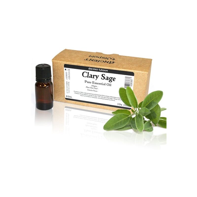 Étiquette sans marque d'huile essentielle de sauge sclarée de 10 ml- Vendu par 1