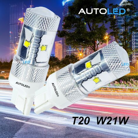 LED T20 W21W 6 LEDS HAUTE PUISSANCE BLANC AUTOLED®