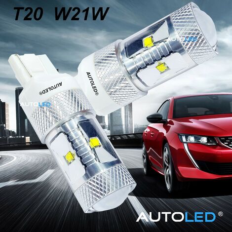 LED T20 W21W 6 LEDS HAUTE PUISSANCE BLANC AUTOLED®