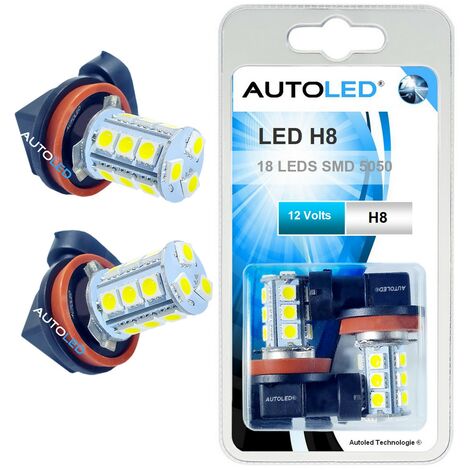 LED H8 18 SMD 5050 BLANC AUTOLED®