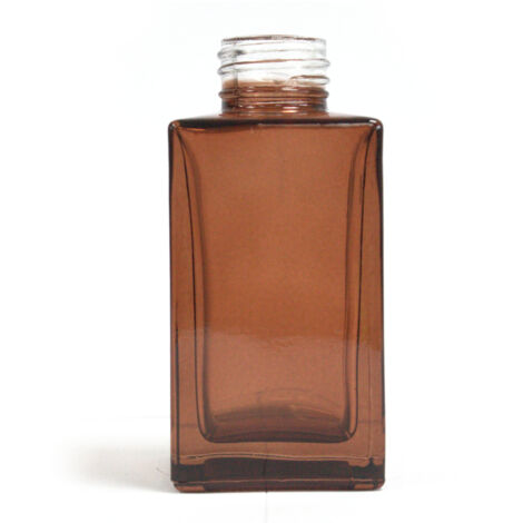 Flacon diffuseur à bâtonnets longs carrés de 100 ml - Ambre- Vendu par 1