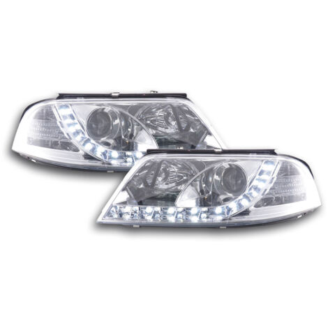 Phare Daylight LED look DRL VW Passat type 3BG 00-05 chromé pour conduite à droite