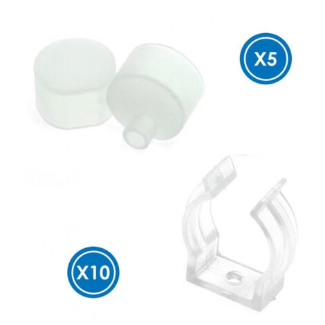Pack Bouchons et clips pour Cache Néon LM3981 - Ledme - LM3991
