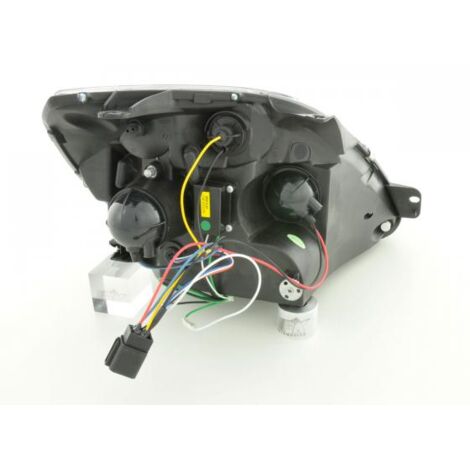 Phare Daylight LED DRL look Ford Fiesta type MK6 03-07 noir