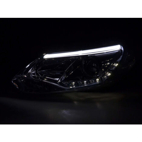 Phare Daylight LED DRL look Ford Focus 3 2010- chrome