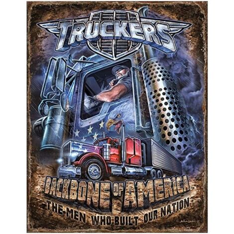 Plaque 30 x 40 cm : BACKBONE OF AMERICA