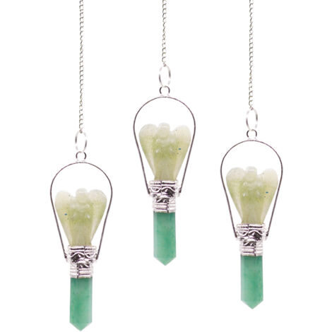 Pendule Ange avec Anneau - Aventurine Verte- Vendu par 1