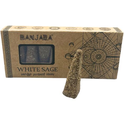 Cônes pyramidaux Banjara Smudge - Sauge blanche- Vendu par 1