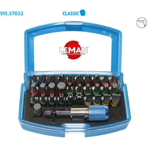 COFFRET 32 EMBOUTS DE VISSAGE AVEC CODE COULEUR