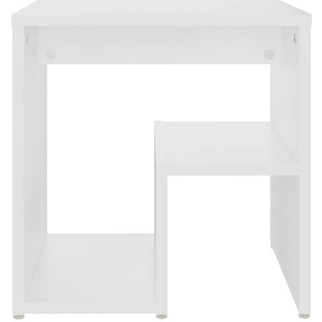 Bout de canapé blanc table d appoint moderne pour salon et chambre ...