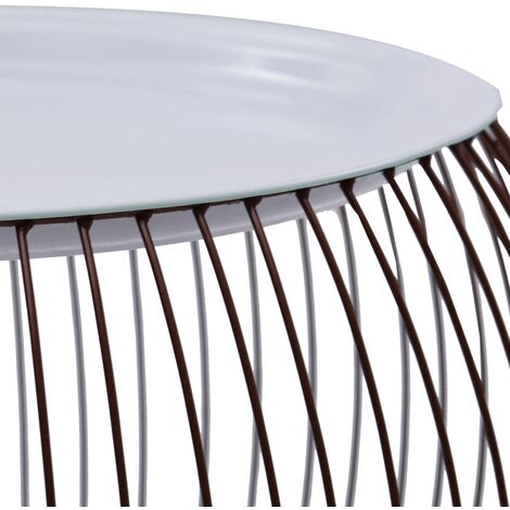 Petite table basse dorée XTT261 bout de canapé compact gain de place ...
