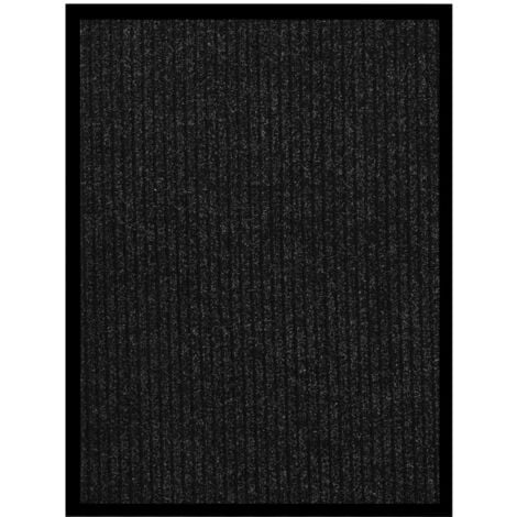 Paillasson，Tapis d'entrée，Tapis de Porte Intérieur et Extérieur rayé Anthracite 60x80 cm CFW16792